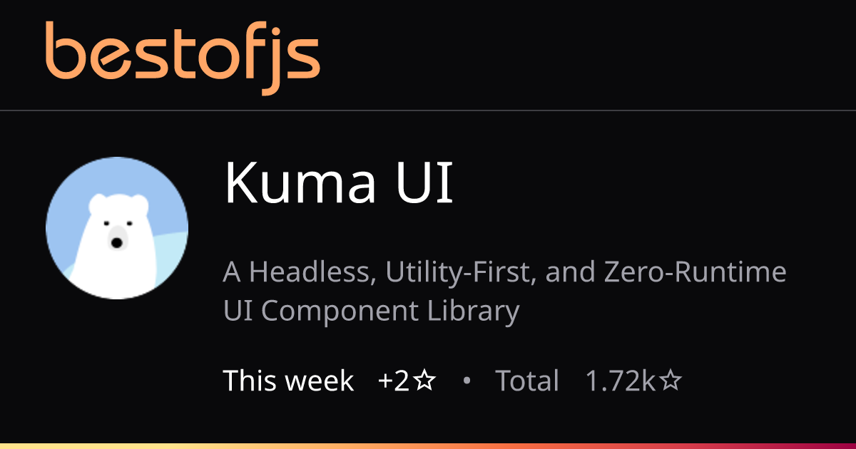 Best of JS • Kuma UI